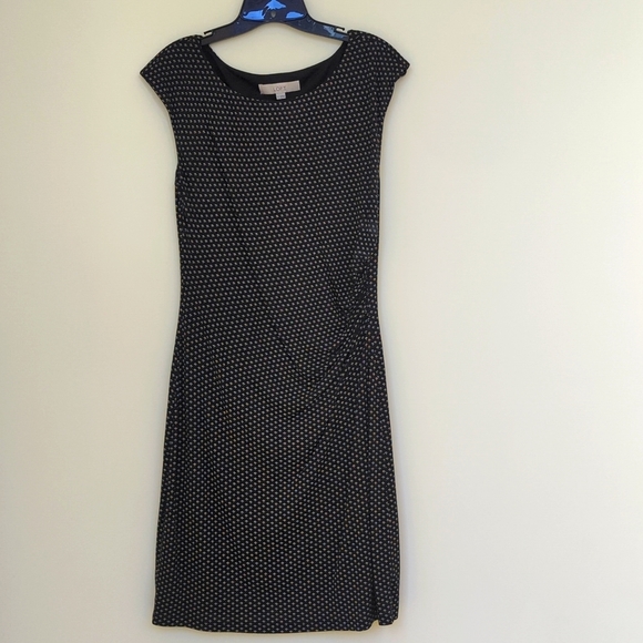 LOFT | Dresses | Loft Black Cream Sheath Dress | Poshmark